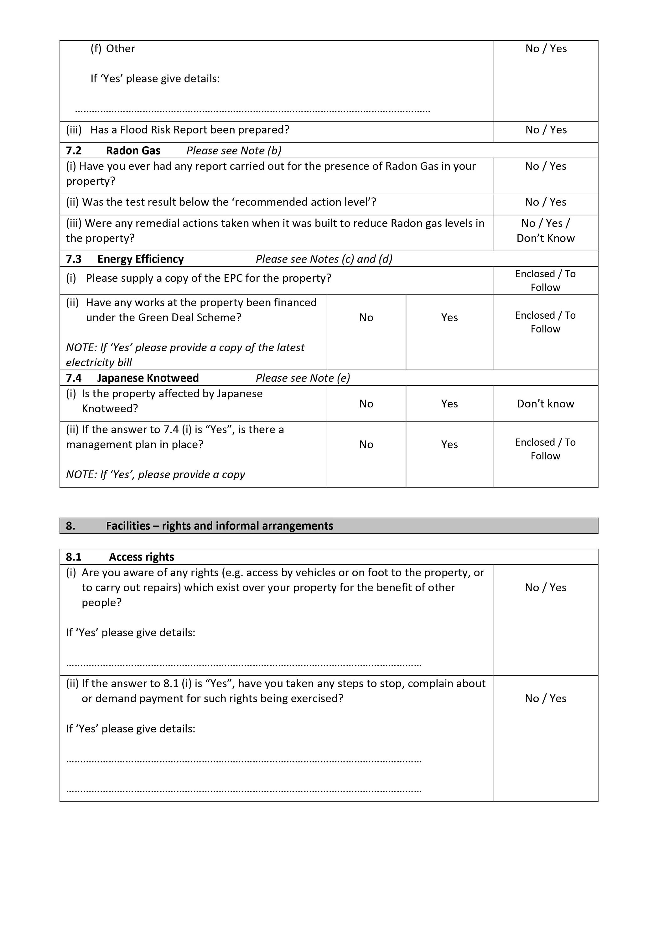 Real Estate Seller Questionnaire Form in PDF Format | Etsy