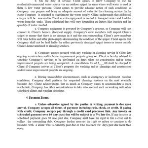 Pressure Cleaning Agreement︱ Power Washing Contract ︱ 12 Pages Contract ...