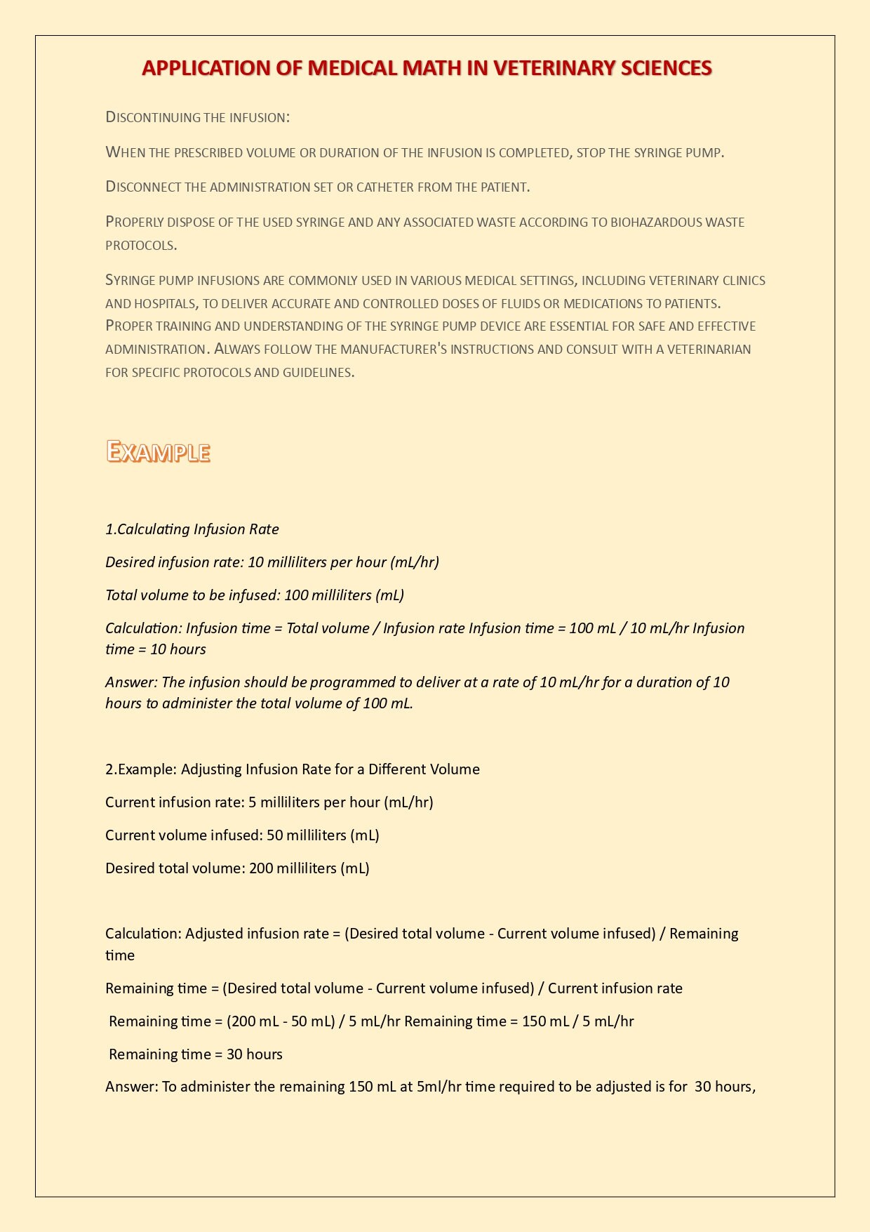 Ultimate Vet Math Guide - Vet Math Notes - Veterinary Nurse Medicine ...