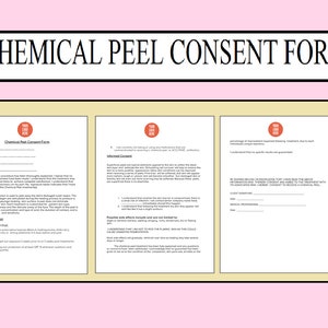 Chemical Peels Templates, Consent Forms, Intake Forms, Post Peel ...