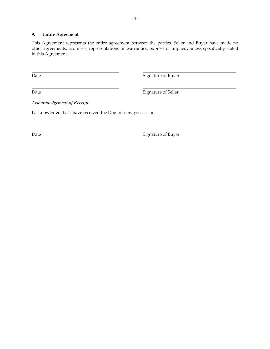 Editable Pdf File - Dog/puppy Bill of Sale - Puppy for Sale Form - Pup ...