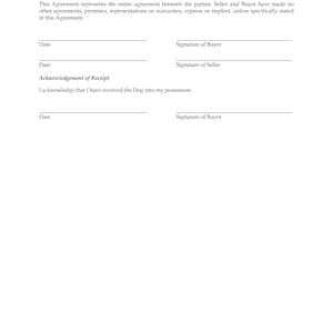 Editable Pdf File - Dog/puppy Bill of Sale - Puppy for Sale Form - Pup ...