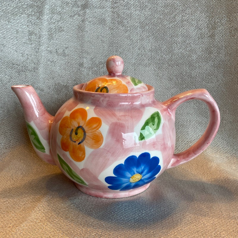 Pink Tea Pot - Etsy
