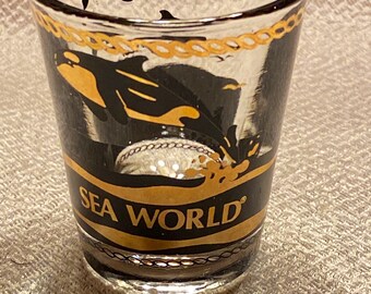 Vintage Sea World Souvenir Shot Glass - Etsy