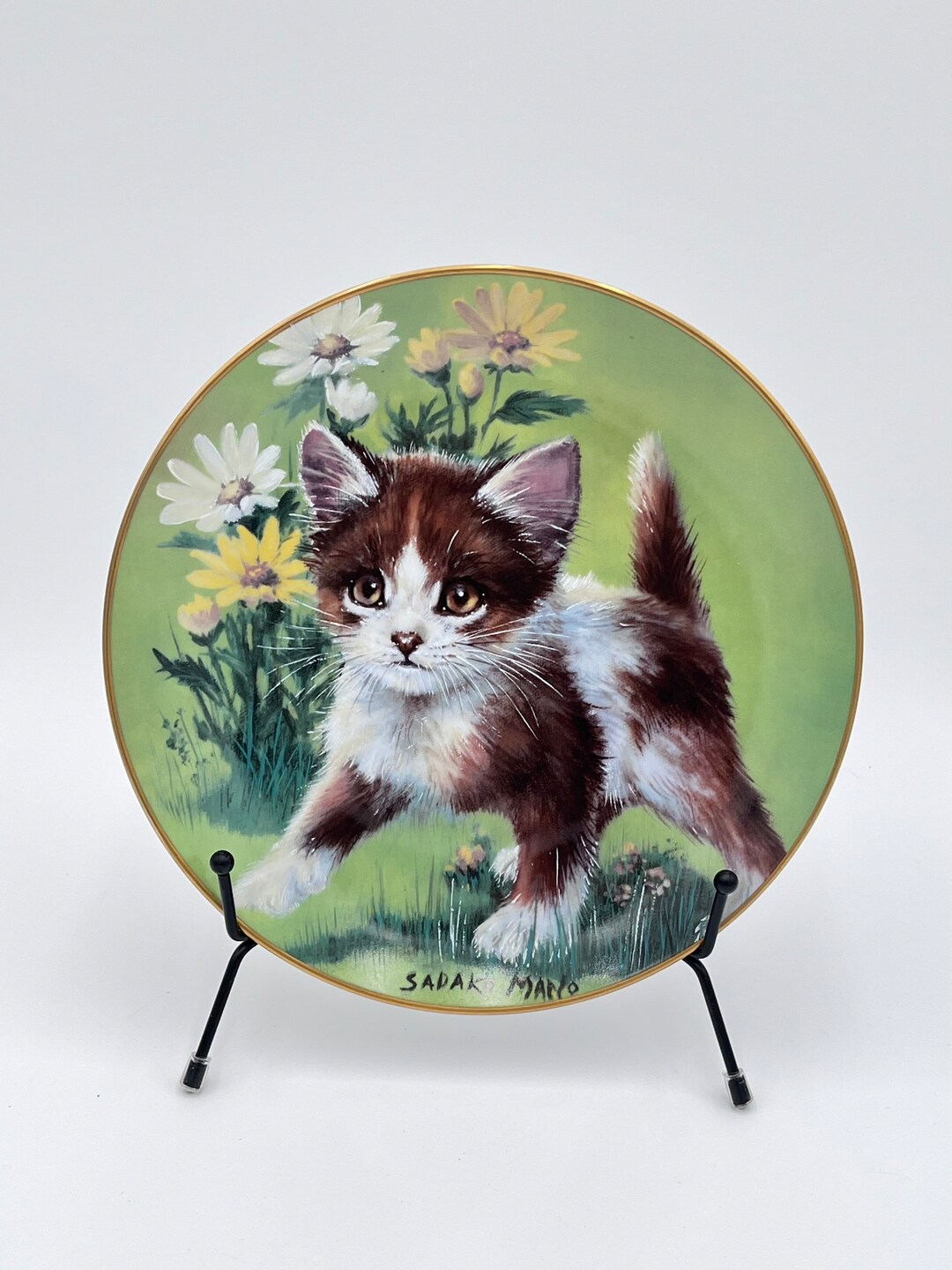 Daisy Kitten Fairmont Porcelain Collectors Plate Hackett American Daisy Cats - Etsy