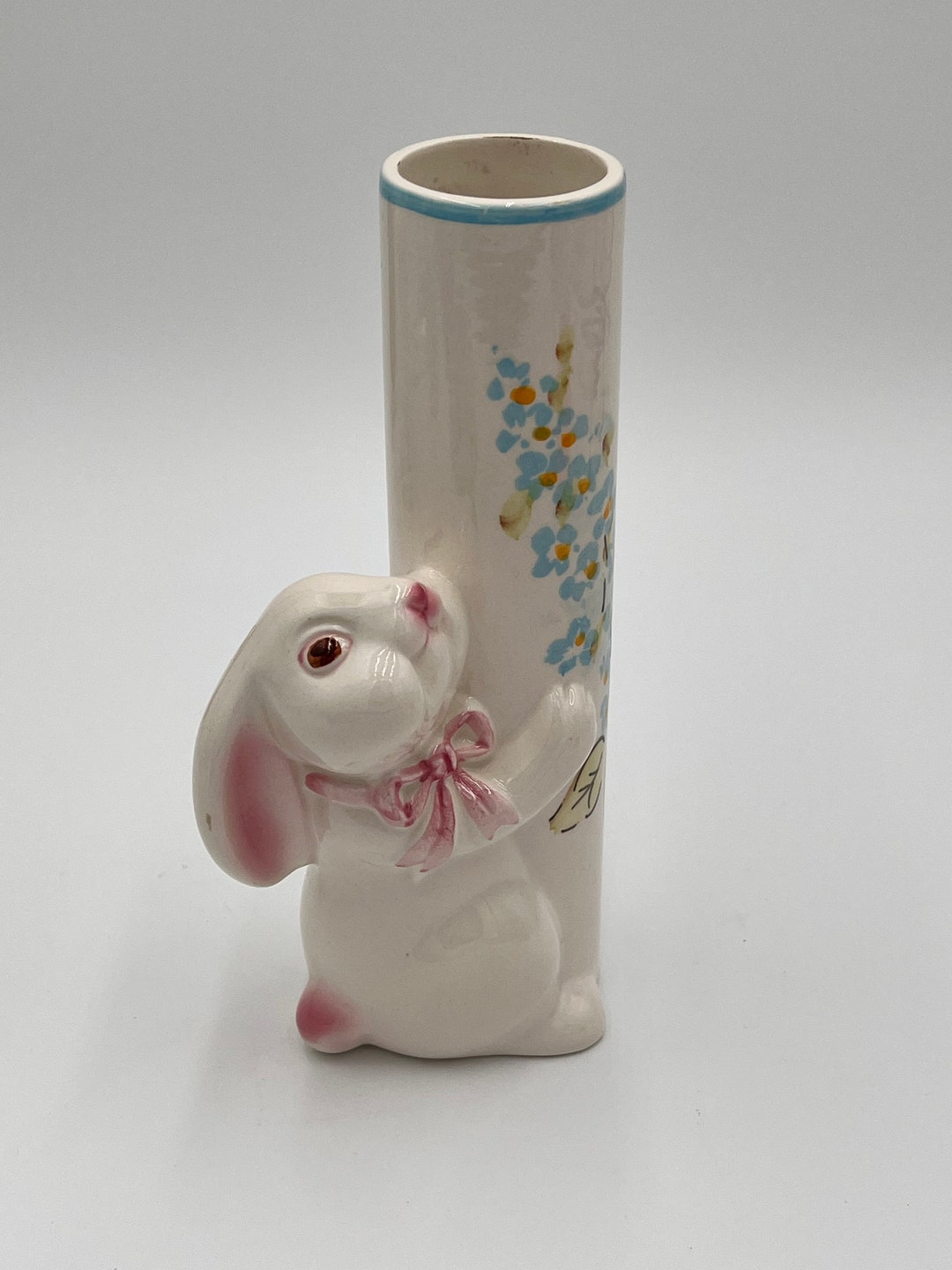 Rabbit Bud Vase Floral Vintage Teleflora - Etsy