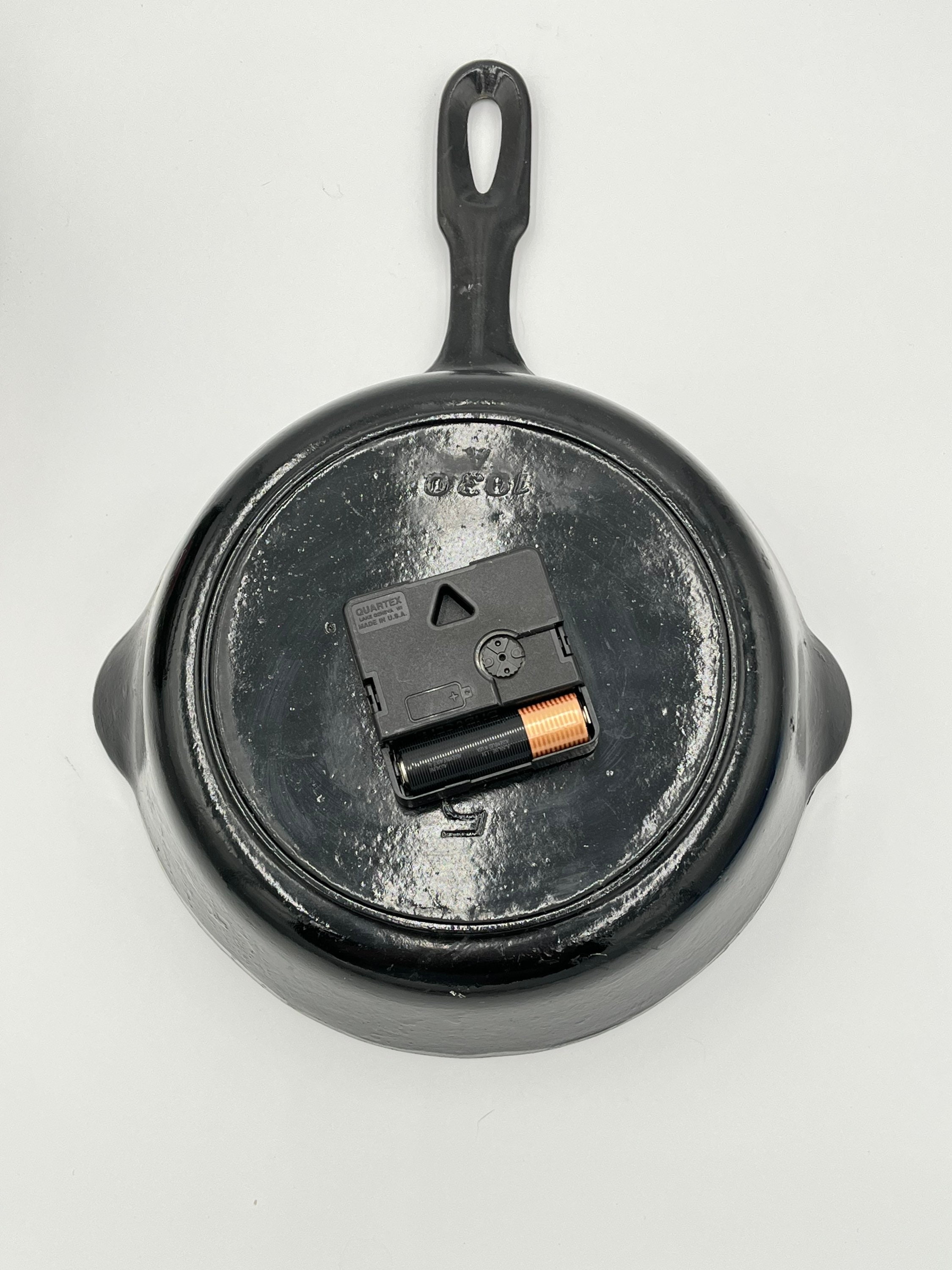 Iron Skillet Clock With Matching Decorative Kettle Hand Painted Rose - Etsy