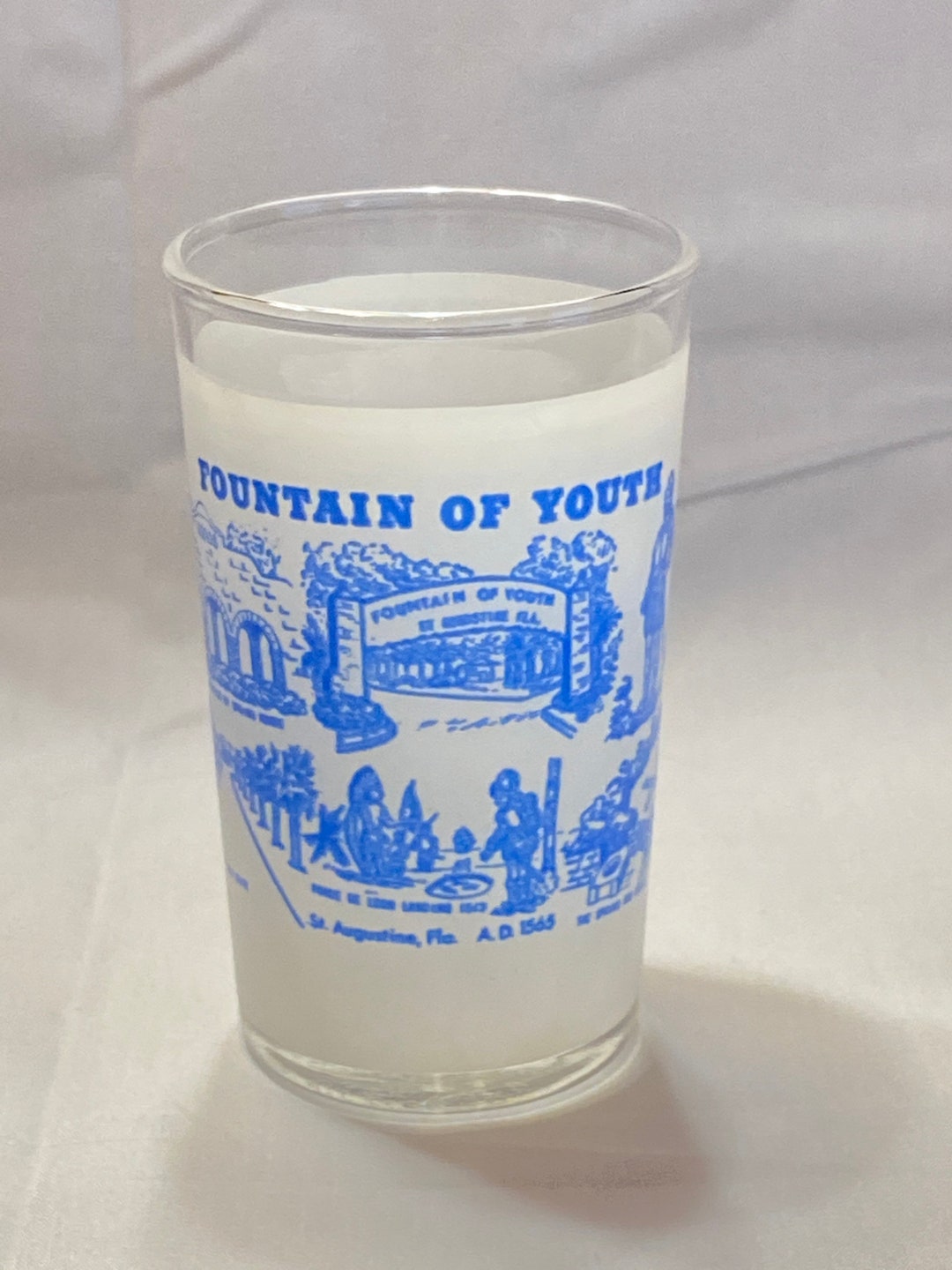 Vintage Federal Glass Fountain of Youth Extra Large Shot Glass - Etsy