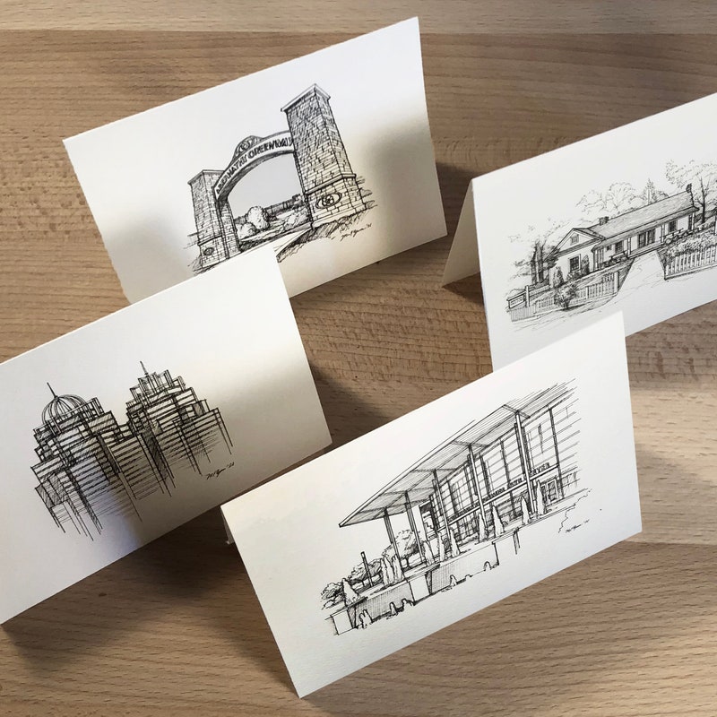 Hand Drawn Notecards - Etsy
