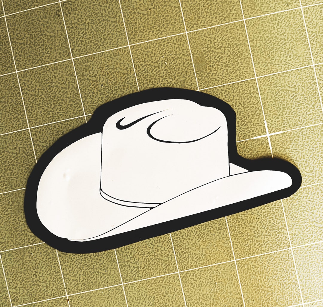 Cowboy Hat - Bumper Sticker Vinyl Decal - Etsy