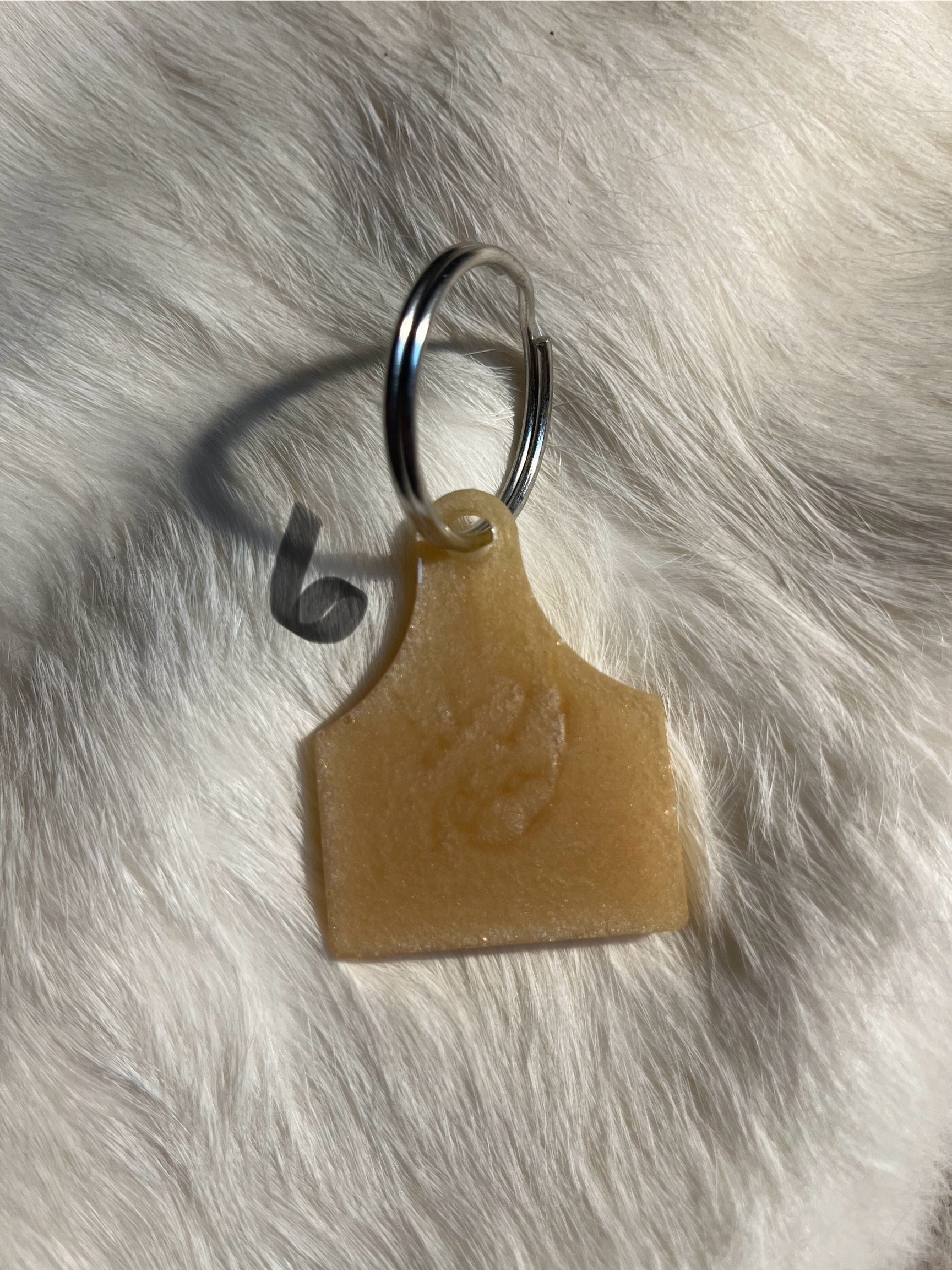 Cattle Tag Cow Ear Tag Keychain - Etsy