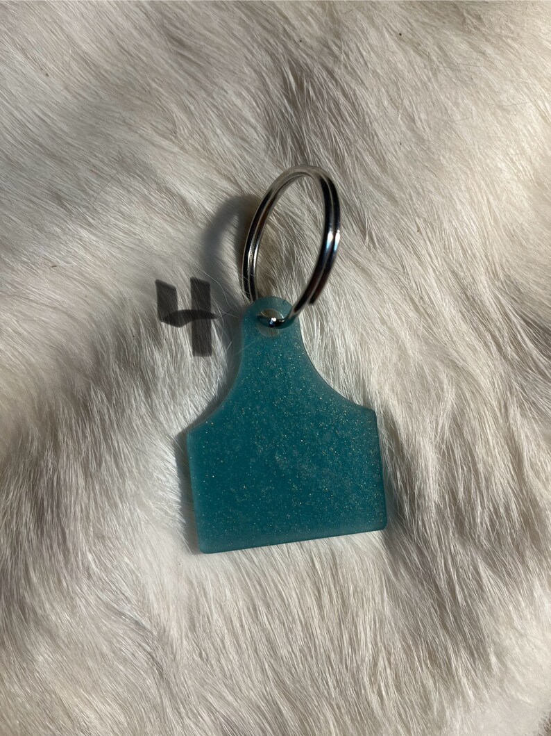 Cattle Tag Cow Ear Tag Keychain - Etsy