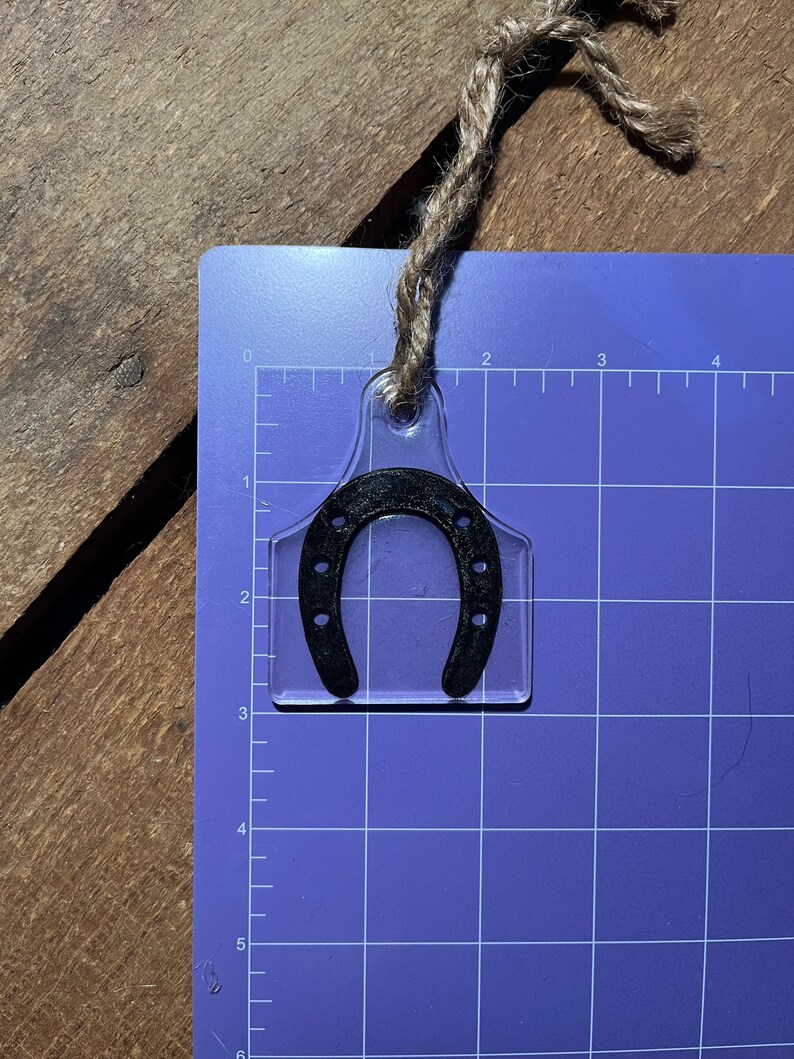 Large Cow Ear Tag Cattle Tag Keychain Rear View Mirror Accessory - Etsy
