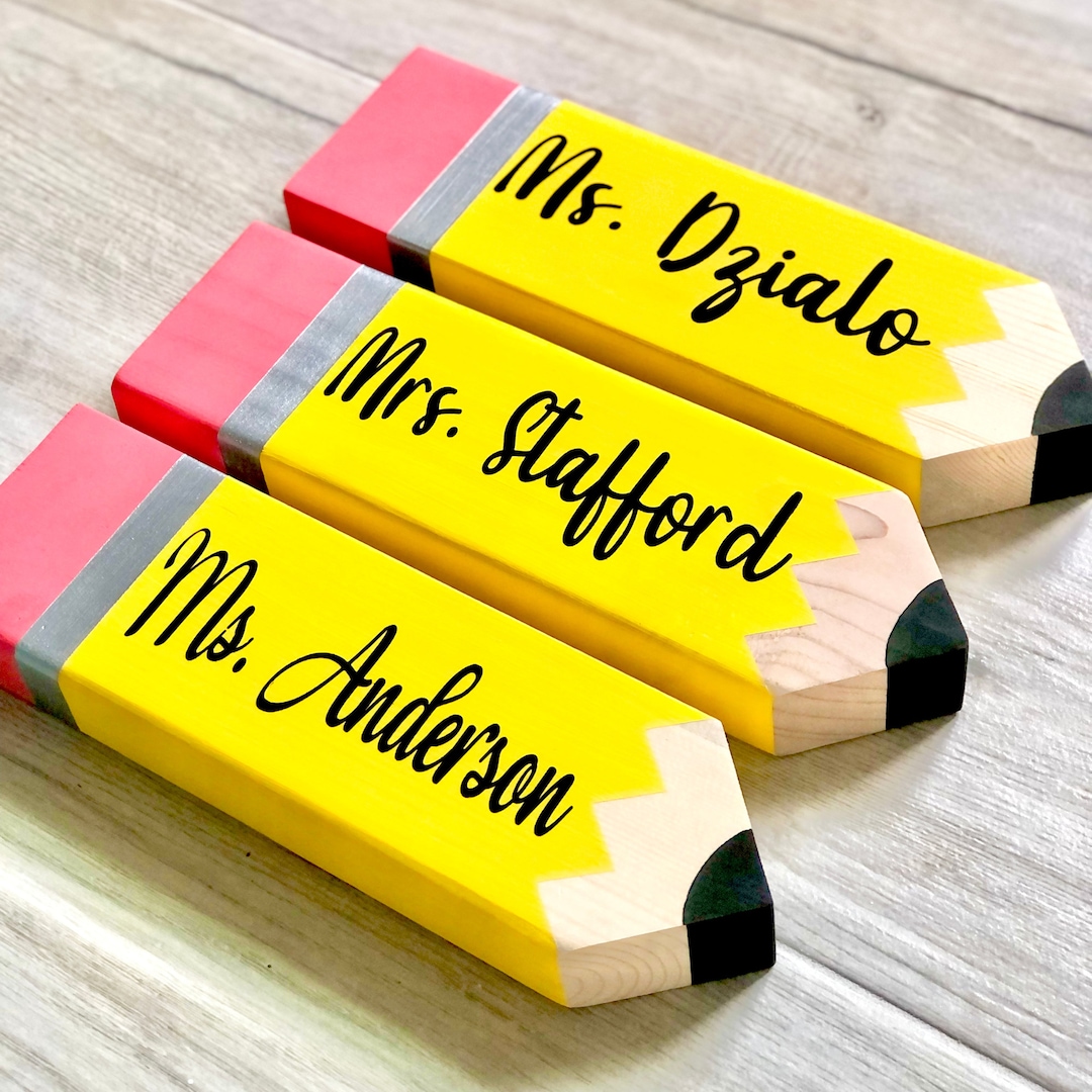 Teacher Pencil Personalized Teacher Gifts Teacher Pencil Sign Teacher ...