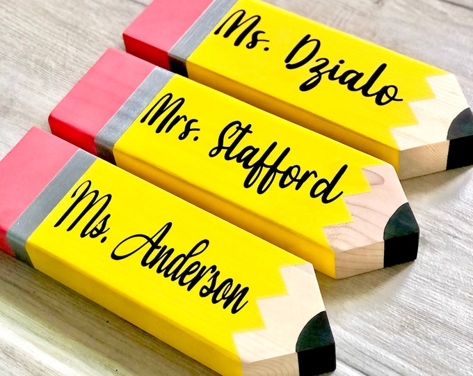 Teacher Pencil Personalized Teacher Gifts Teacher Pencil Sign Teacher ...