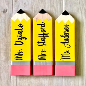 Teacher Pencil Personalized Teacher Gifts Teacher Pencil Sign Teacher ...