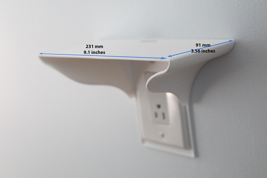 Single Wall Outlet Shelf - Perfect for Bathroom, Kitchen, Bedrooms With ...
