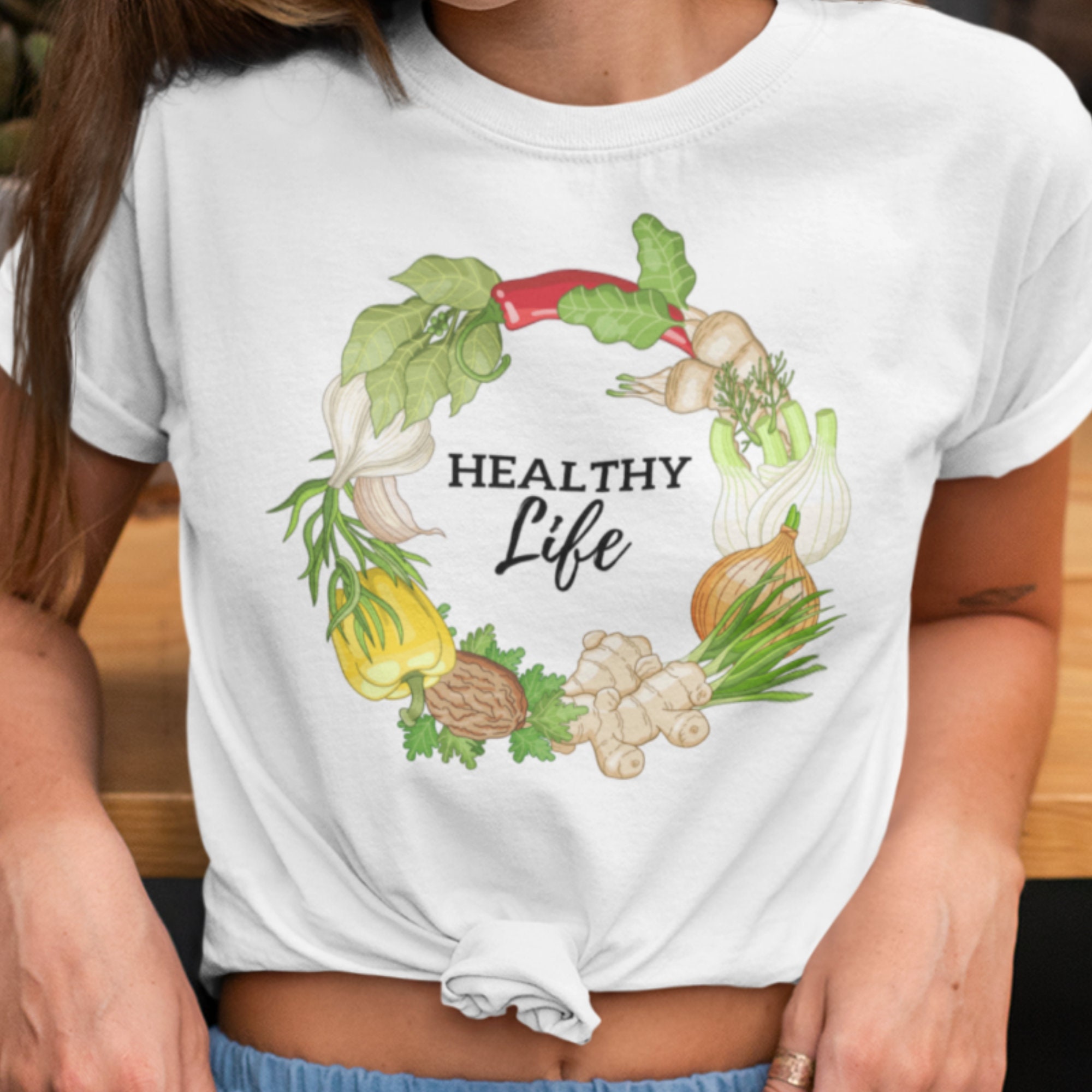 Healthy Life T-shirt Green Vegetables Tee Vegetarian - Etsy