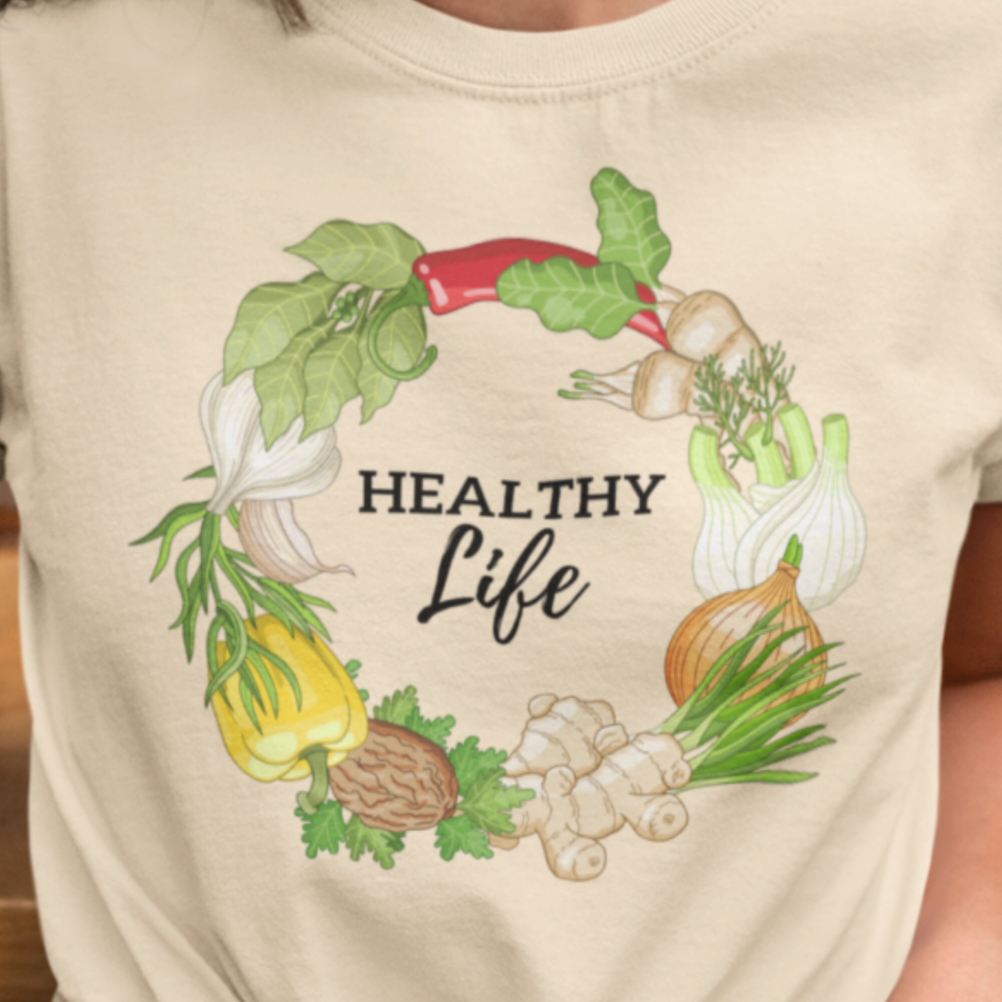 Healthy Life T-shirt Green Vegetables Tee Vegetarian - Etsy