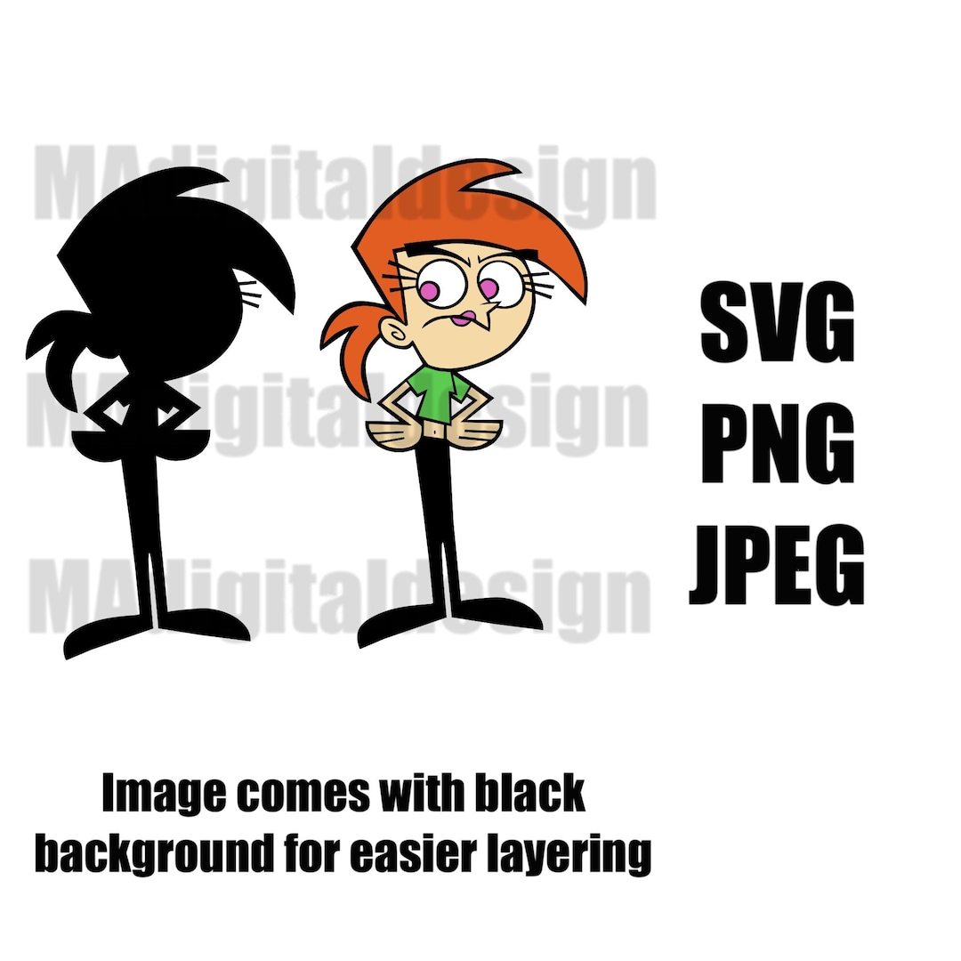 Vicky From Fairly Odd Parents Classic Cartoon Digital Cut File Svg, Png ...