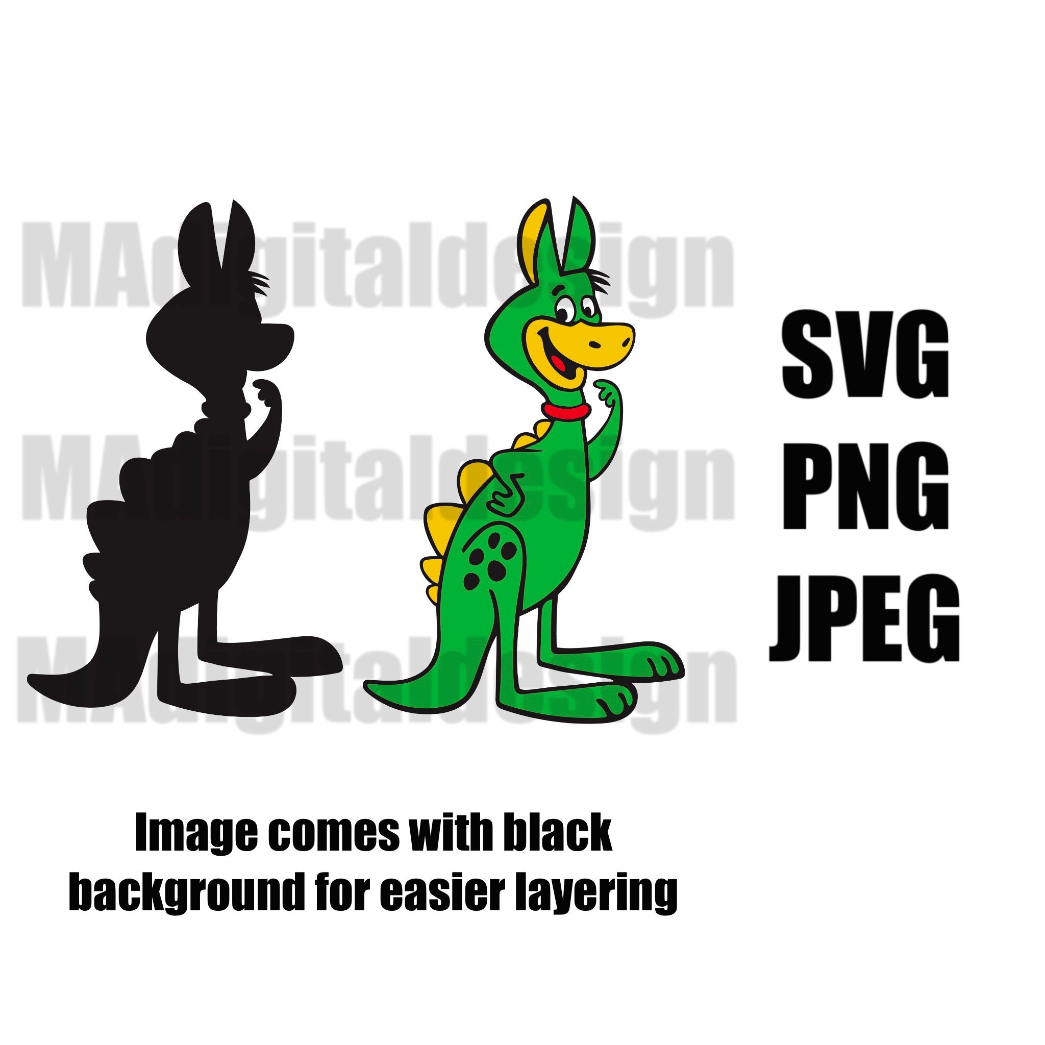Hoppy From the Flintstones Classic Cartoon Digital Cut File Svg, Png ...