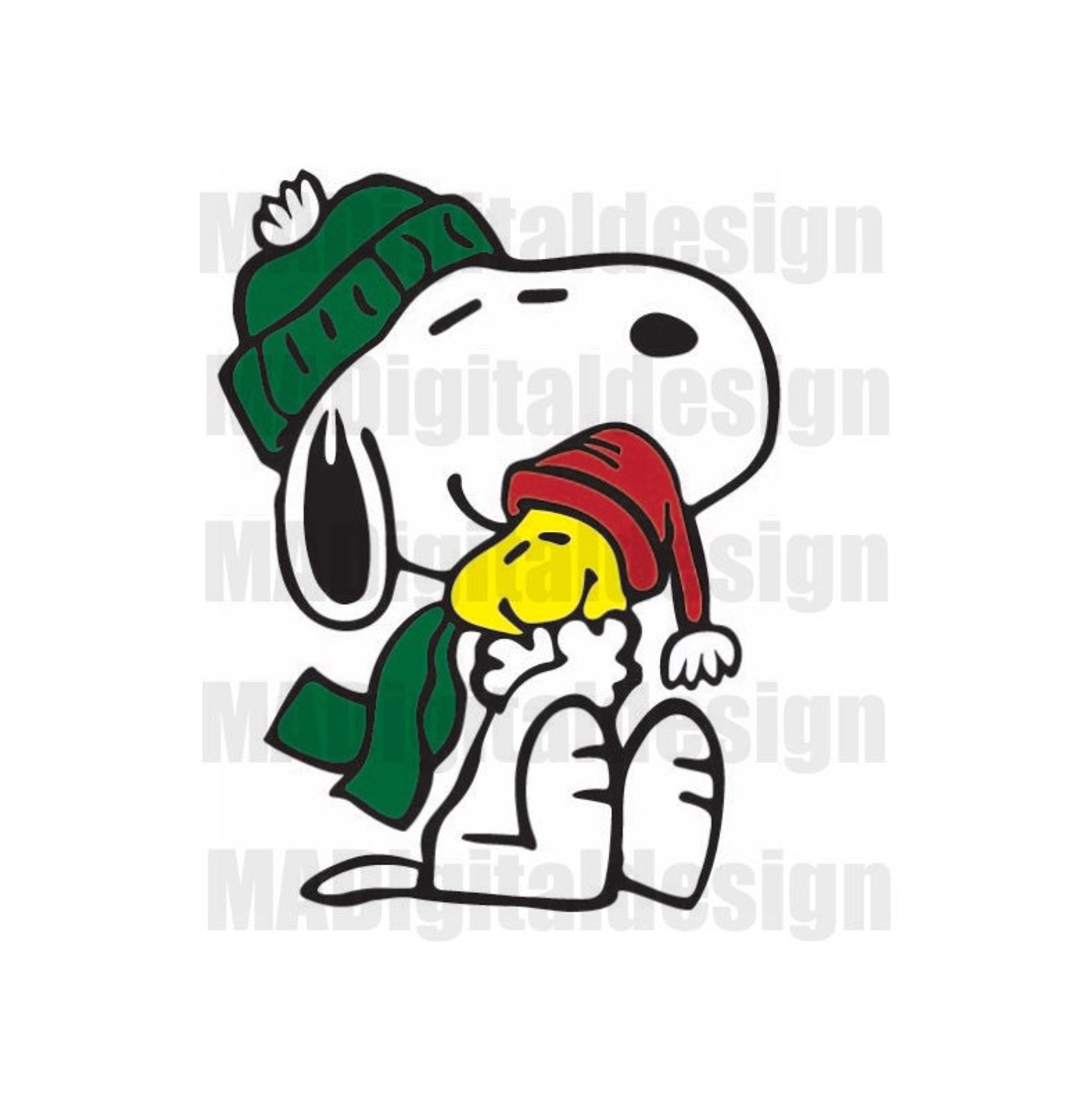 Snoopy and Woodstock Christmas Wintertime Digital Cut File Svg, Png ...