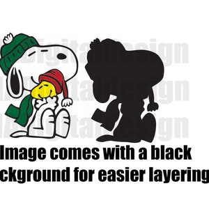 Snoopy and Woodstock Christmas Wintertime Digital Cut File Svg, Png ...