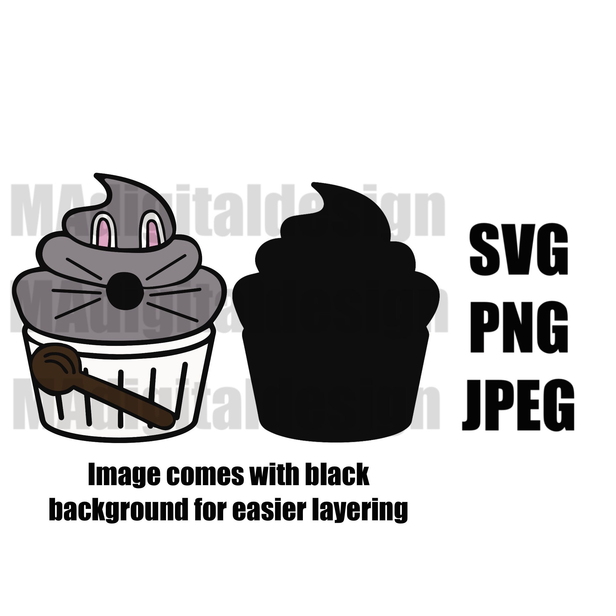 Rat Lil Chef Cupcake Easter or Birthday Party Digital Cut File Svg, Png ...