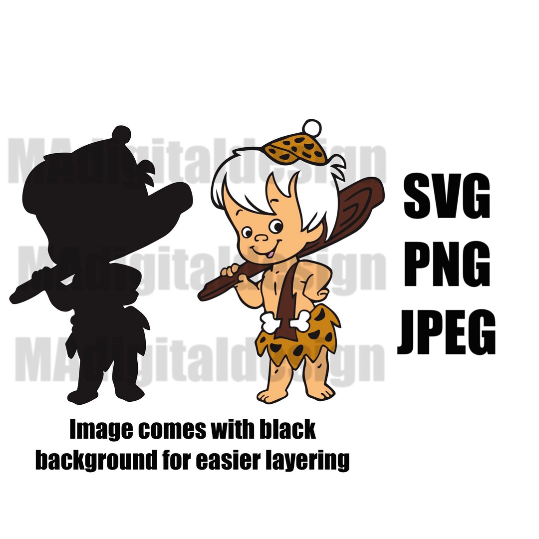 Bam Bam Rubble From the Flintstones Classic Cartoon Digital Cut File ...