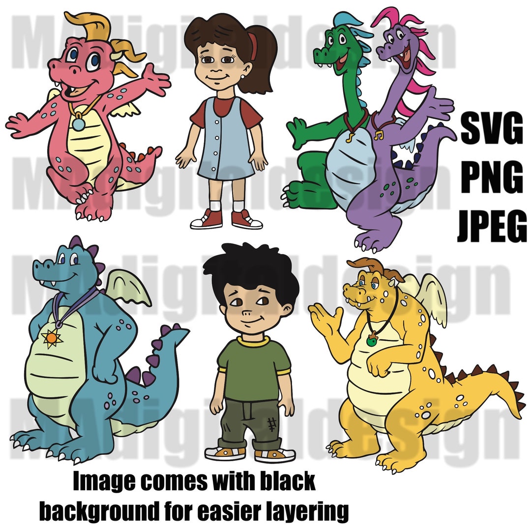 Dragon Tales Bundle With Zak & Wheezie, Ord, Cassie, Emmy, Max, and Quetzal Digital Cut File Svg ...
