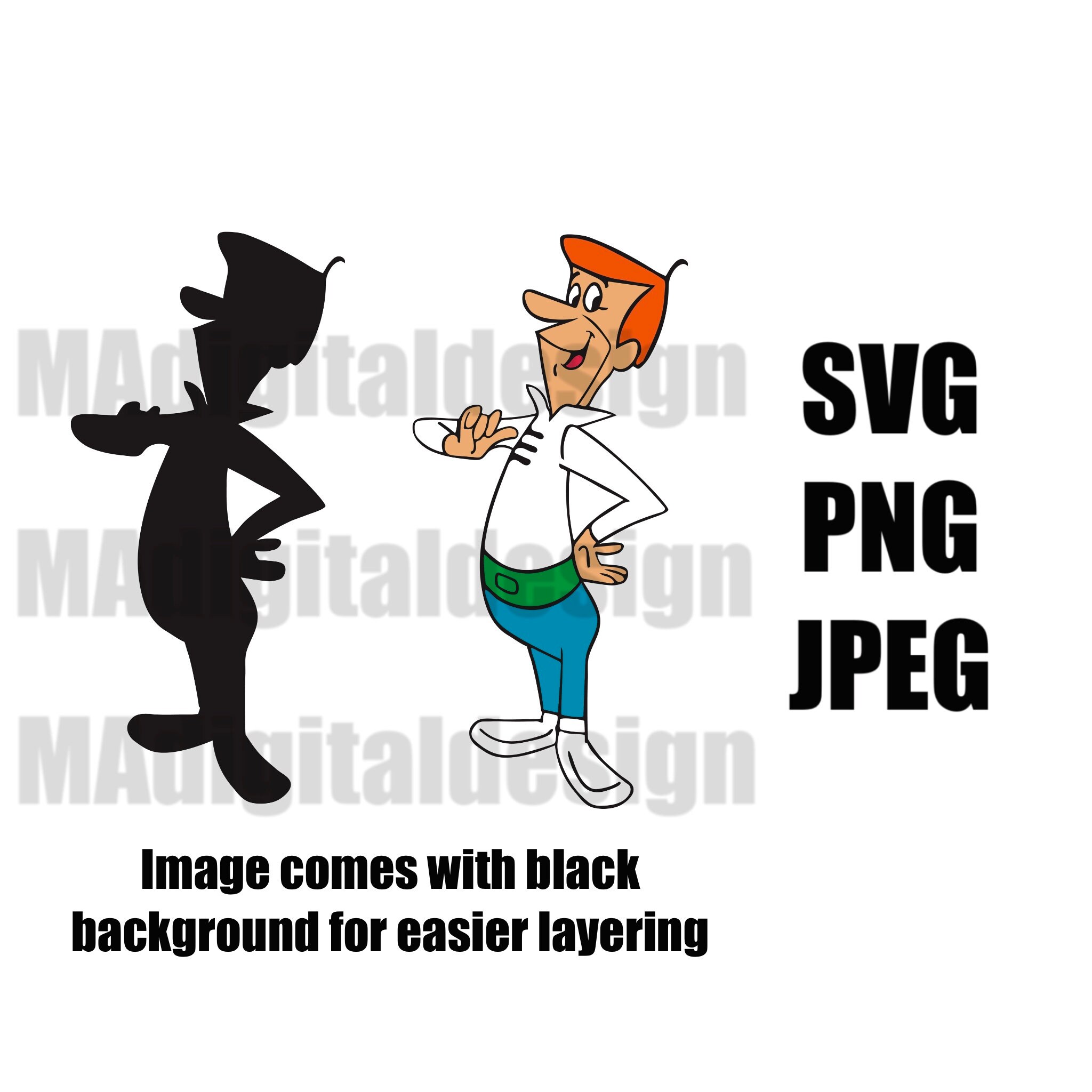 George Jetson From the Jetsons Classic Cartoon Digital Cut File Svg ...