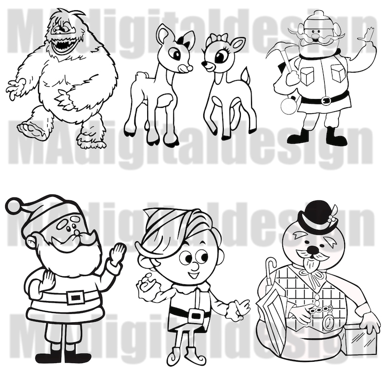 Reindeer Outline - Etsy