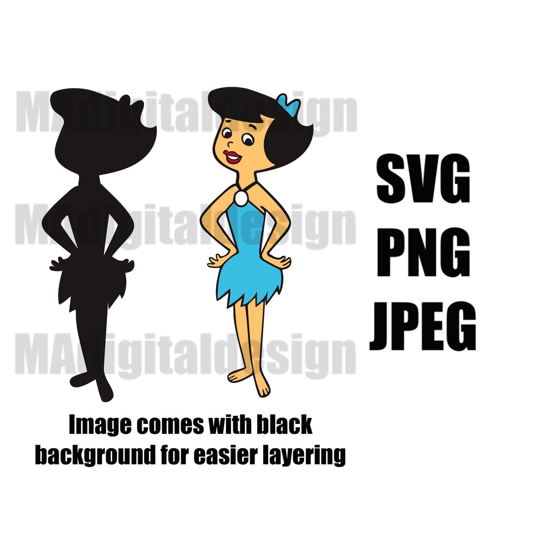 Betty Rubble From the Flintstones Classic Cartoon Digital Cut File Svg ...