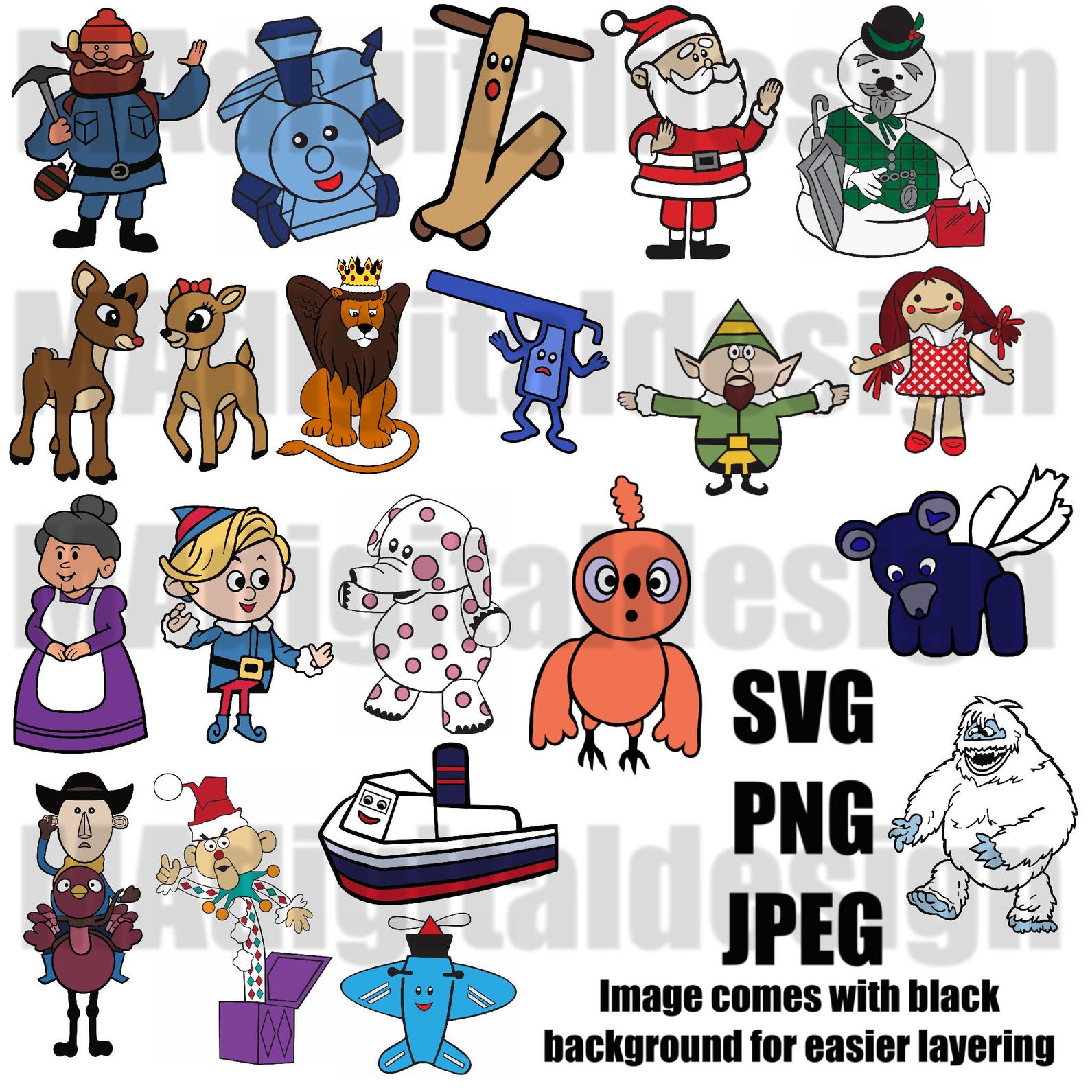 Rudolph the Red Nosed Reindeer 20 Image Mega Bundle - Includes All of ...