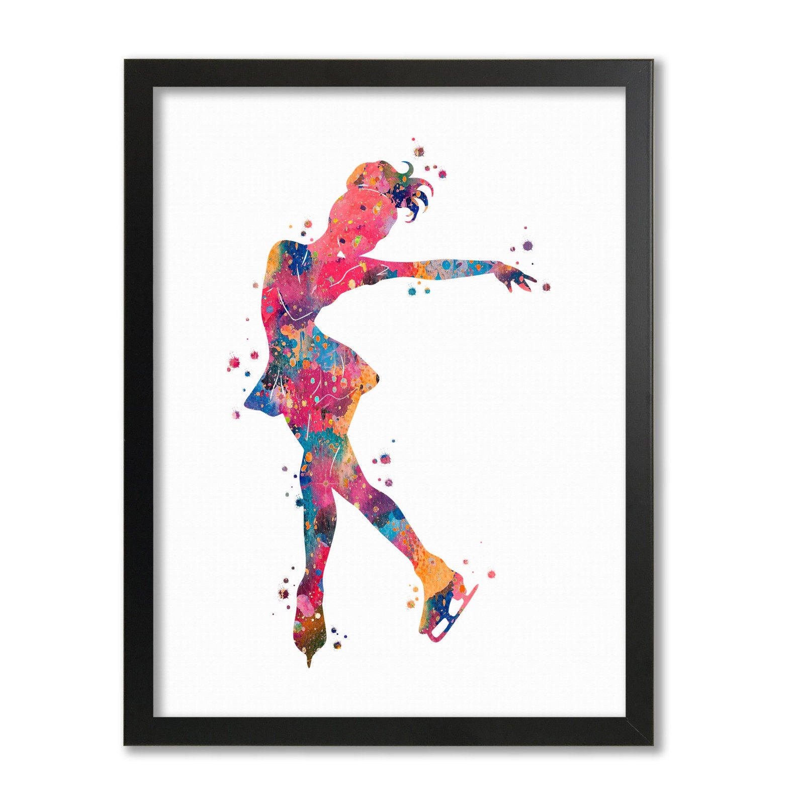 Ice Skater Print Ice Skating Girl Poster Girl Ice Skating Wall | Etsy