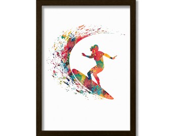 Surfer Girl Poster | Etsy