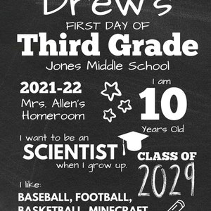 Editable Back to School Sign Template Chalkboard Back to School Sign ...