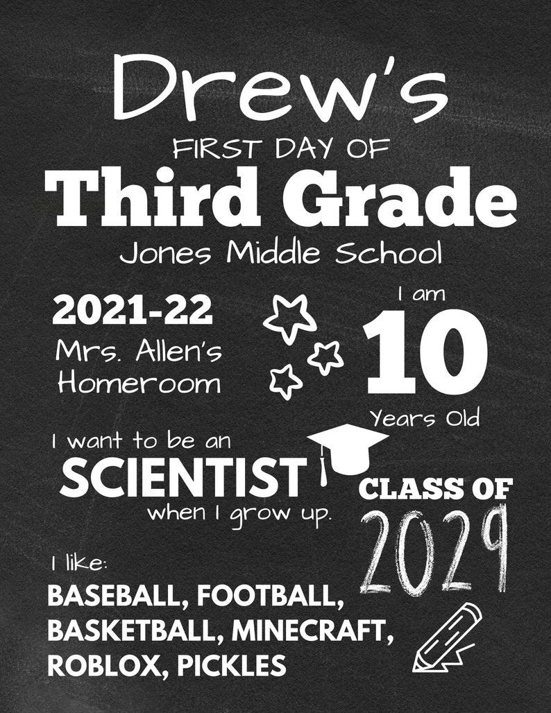 Editable Back to School Sign Template Chalkboard Back to - Etsy