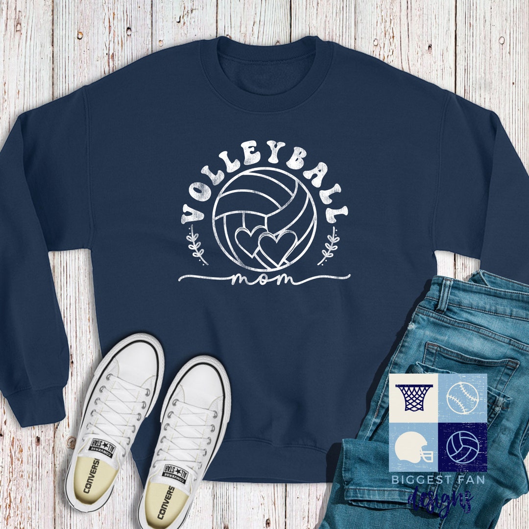 Distressed Vintage Volleyball Mom Sweat Shirt Cute - Etsy