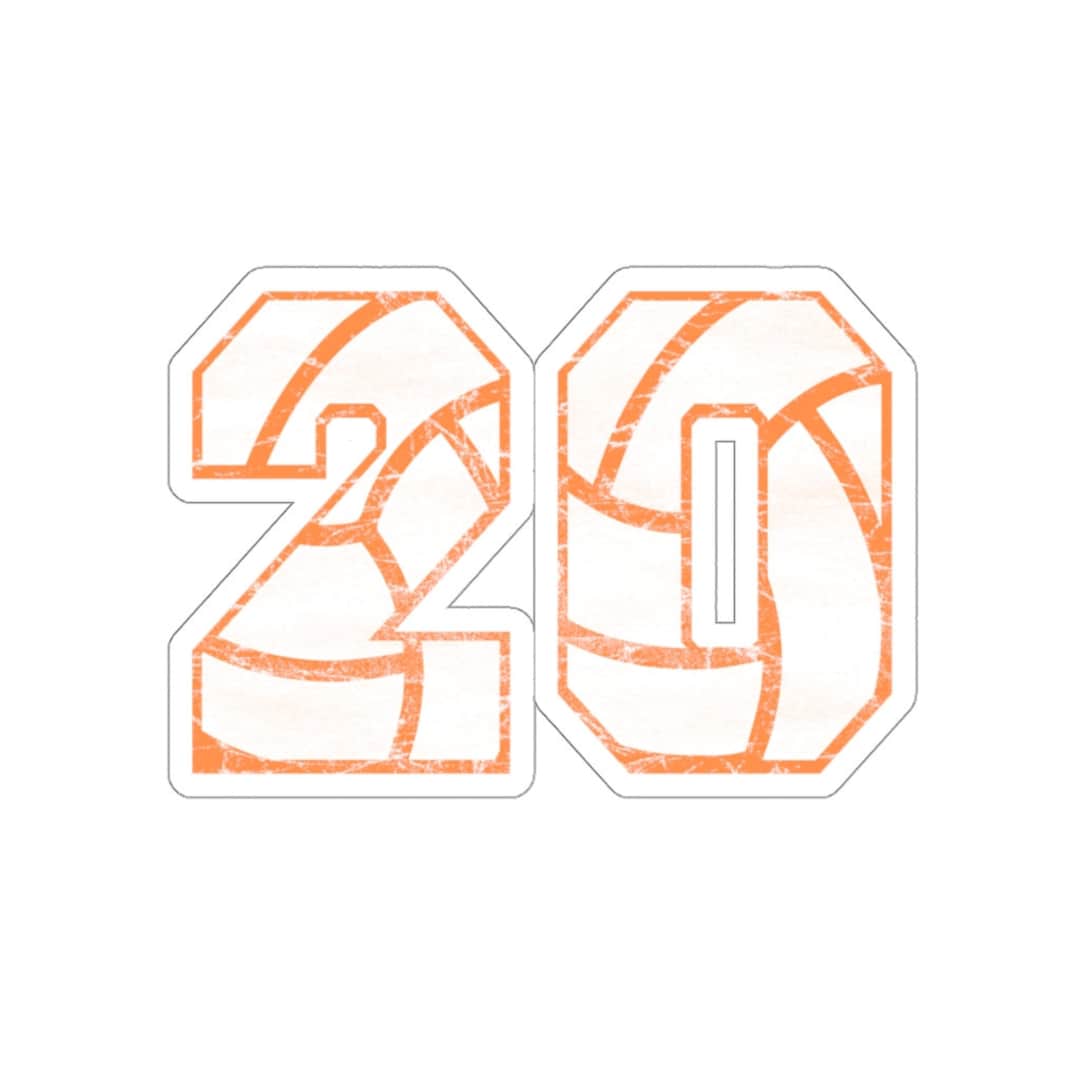 Custom Volleyball Number Vinyl Waterproof Sticker Personalized ...