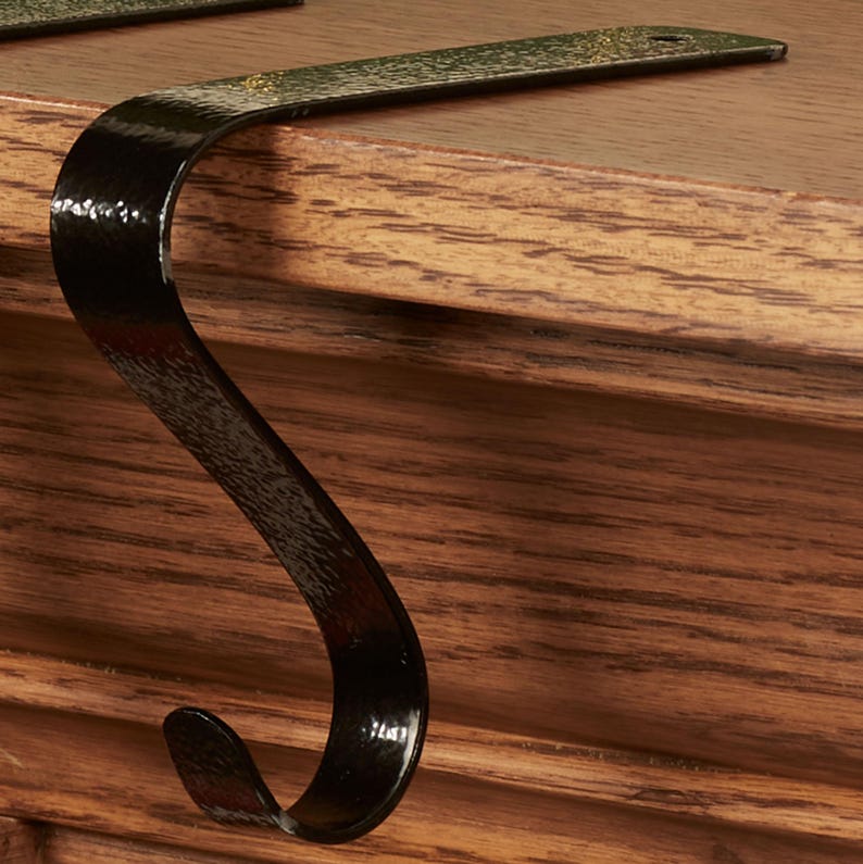 Fireplace Mantel Steel Hook Set of 4 | 2 Colors | Holiday Garland or ...