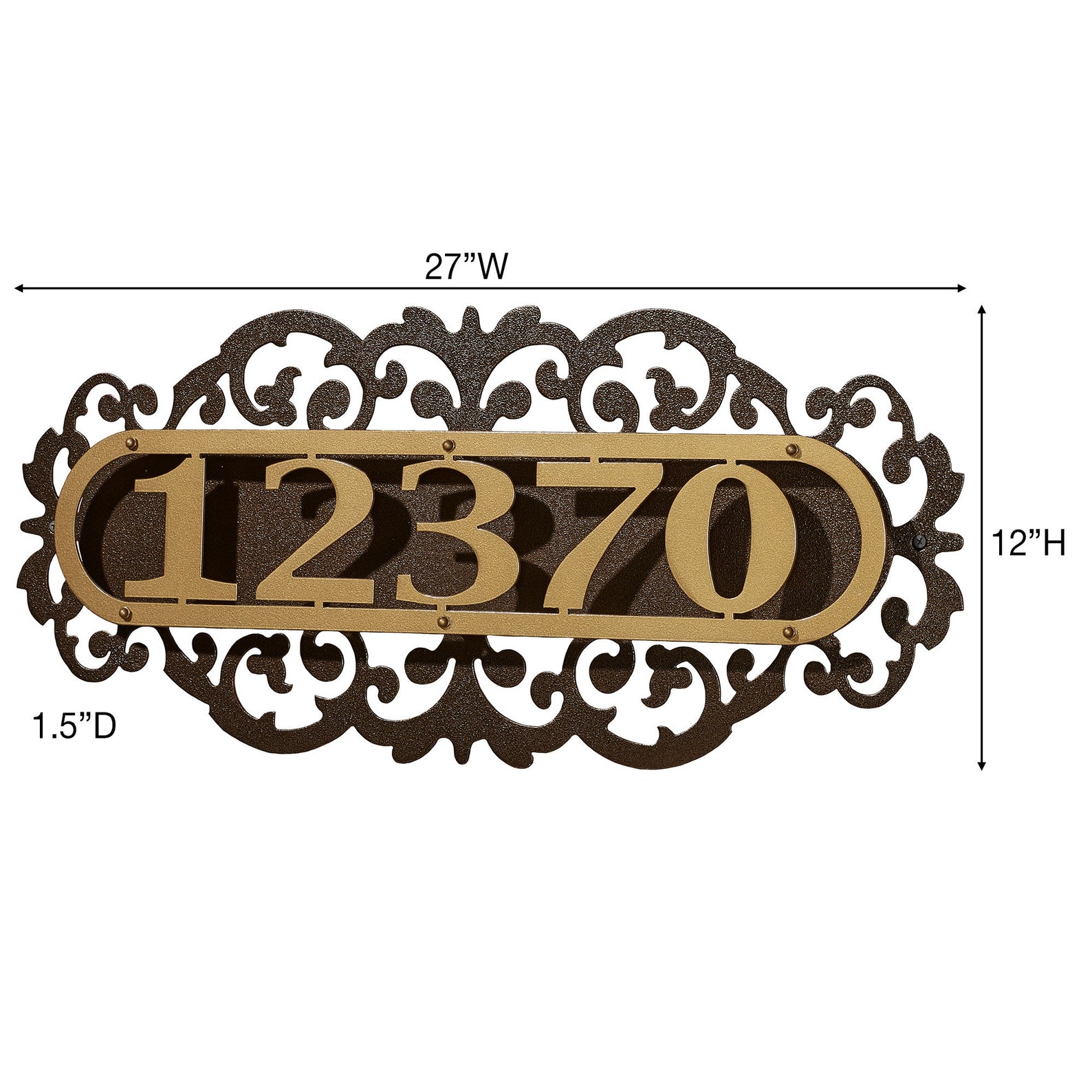 Laroyal House Number Wall Plaque | Horizontal 1-5 House Numbers ...