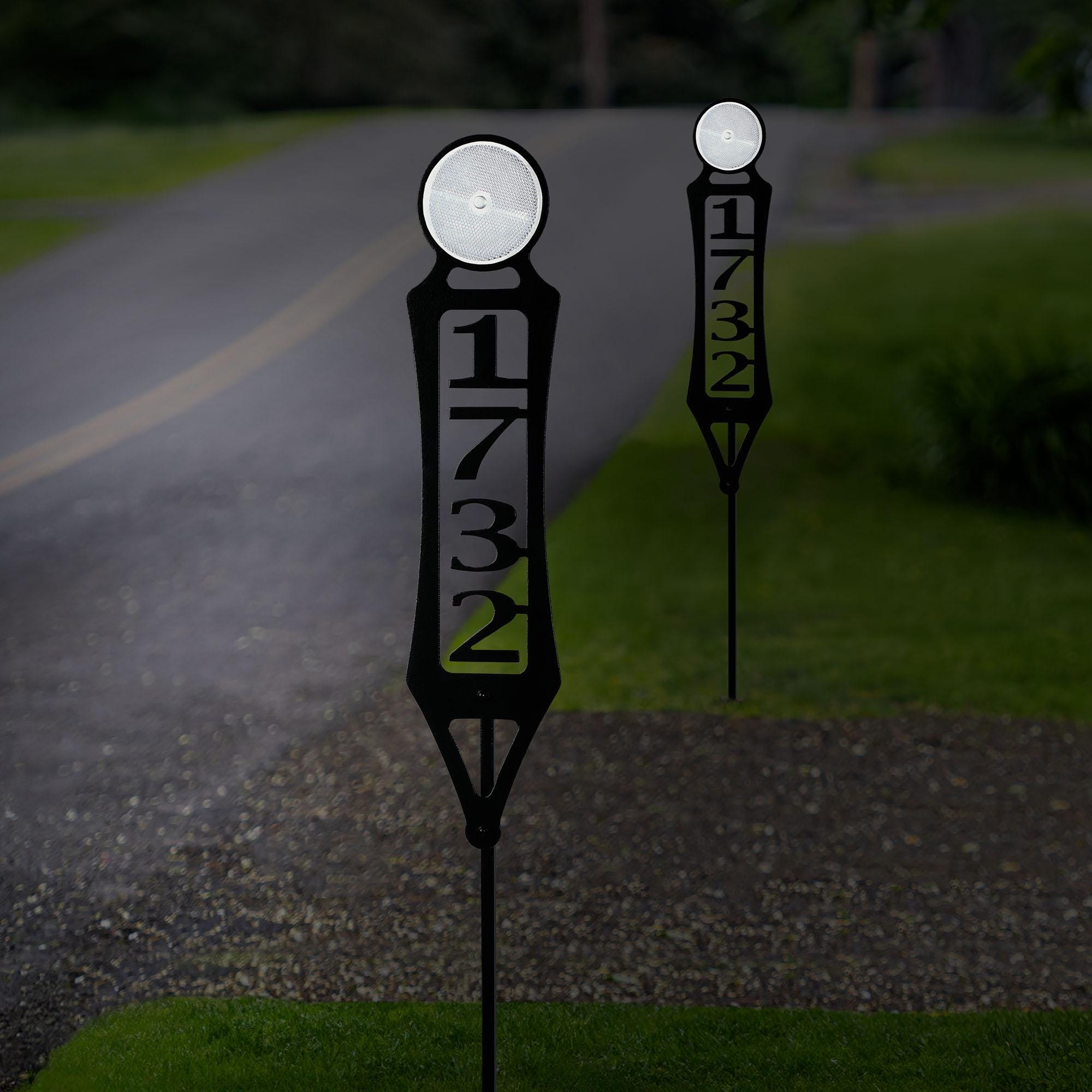 Pathways Custom Address Sign Reflective Driveway Marker Stake Set of ...