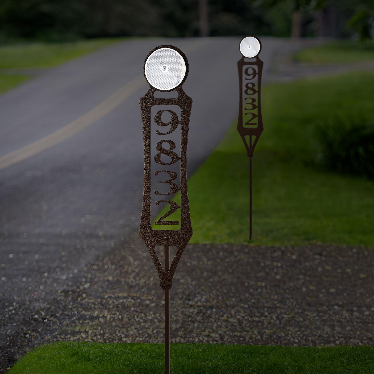 Pathways Custom Address Sign Reflective Driveway Marker Stake Set of ...