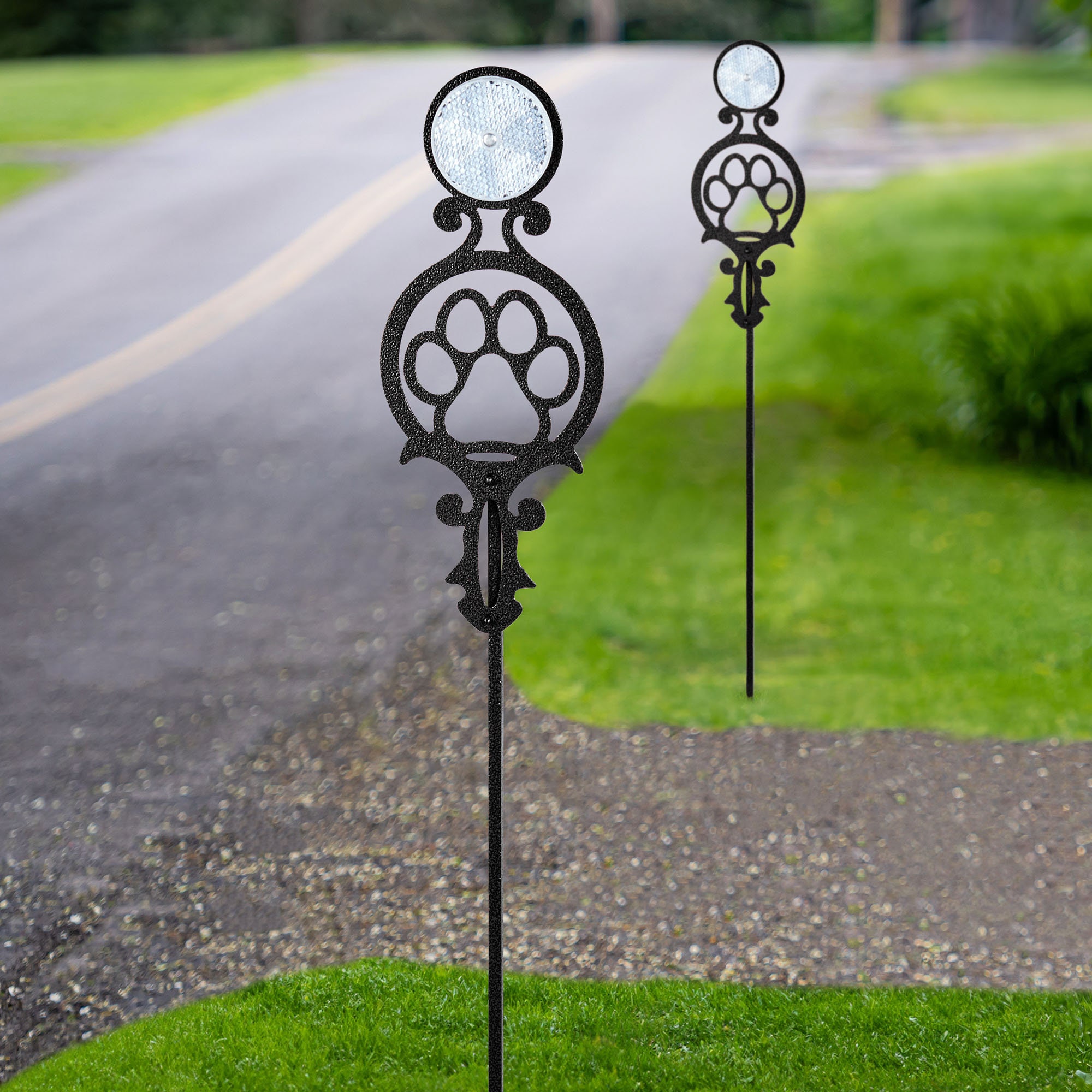 Pathways Reflective Driveway Marker Stake Set of Two Custom Monogram or ...
