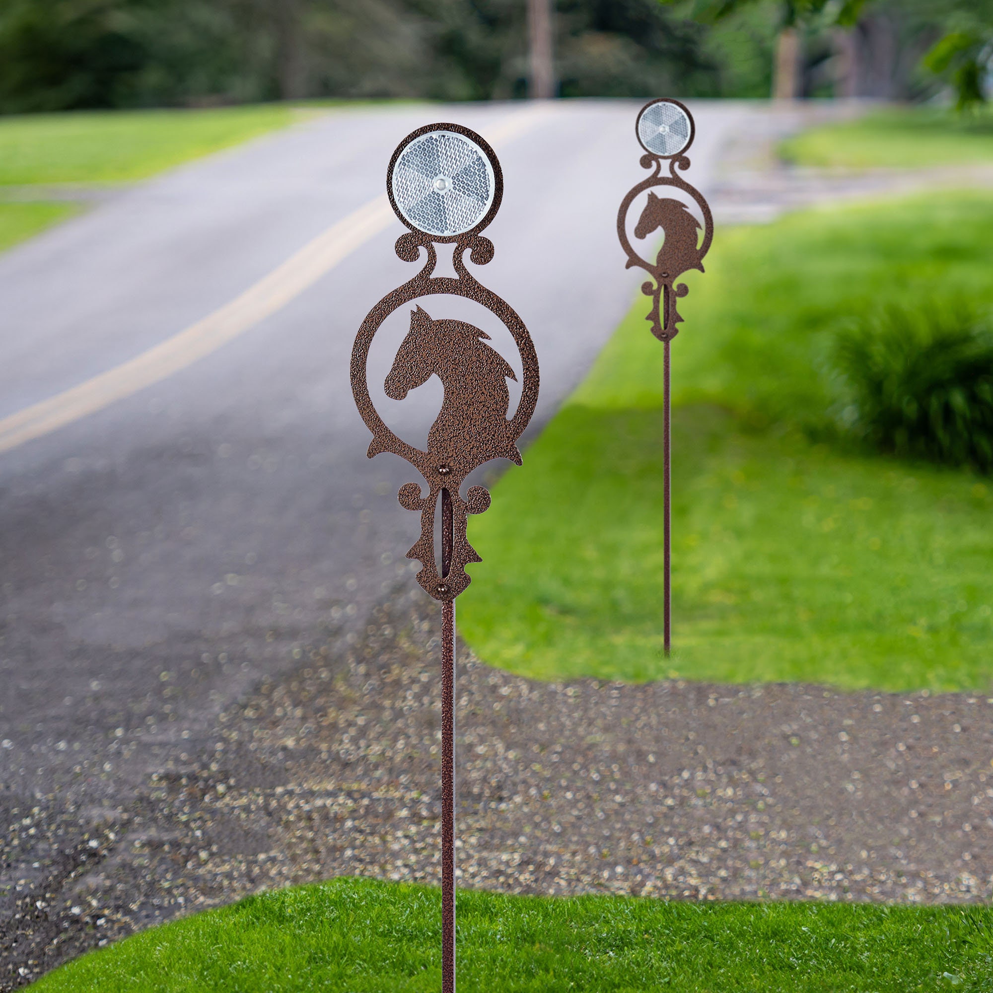 Pathways Reflective Driveway Marker Stake Set of Two | Custom Monogram ...