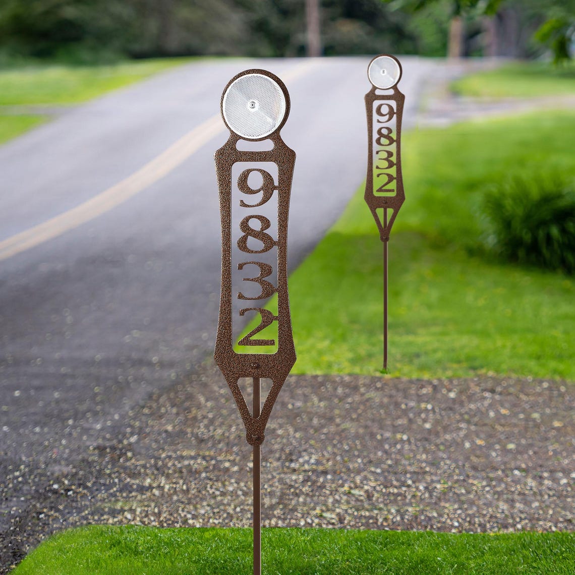 Pathways Custom Address Sign Reflective Driveway Marker Stake Set of ...