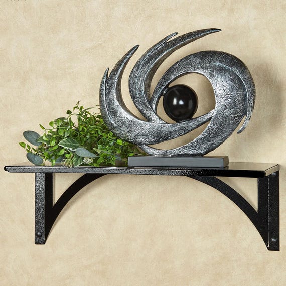 Metal wall display shelf store