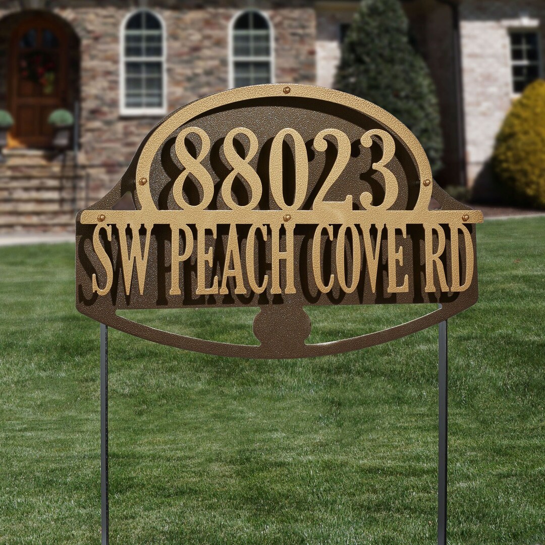 Sullivan Outdoor Custom Address Yard Sign | Personalized House Number ...