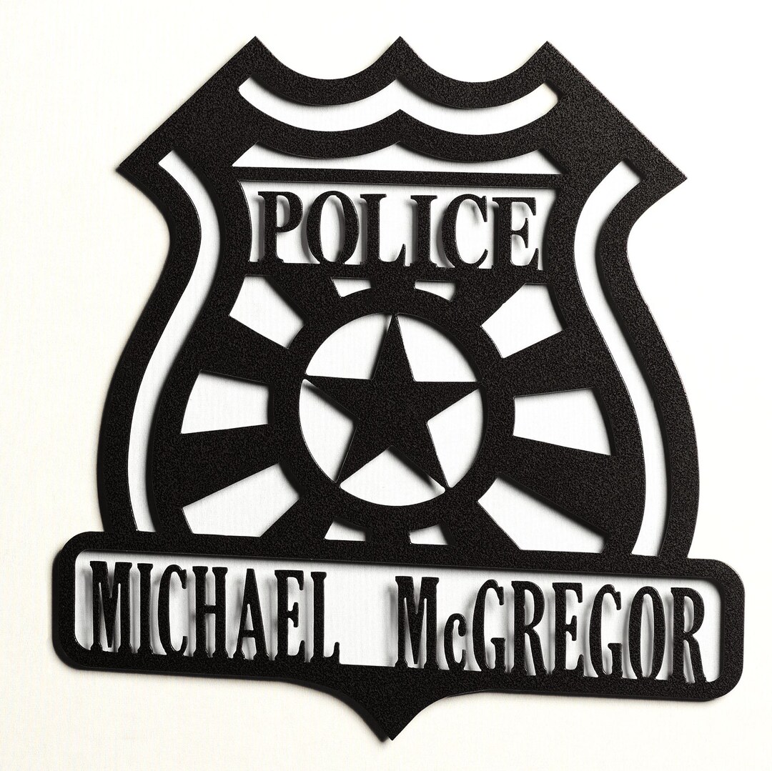 Police Professional Personalized Wall Art | Indoor Outdoor | Custom ...
